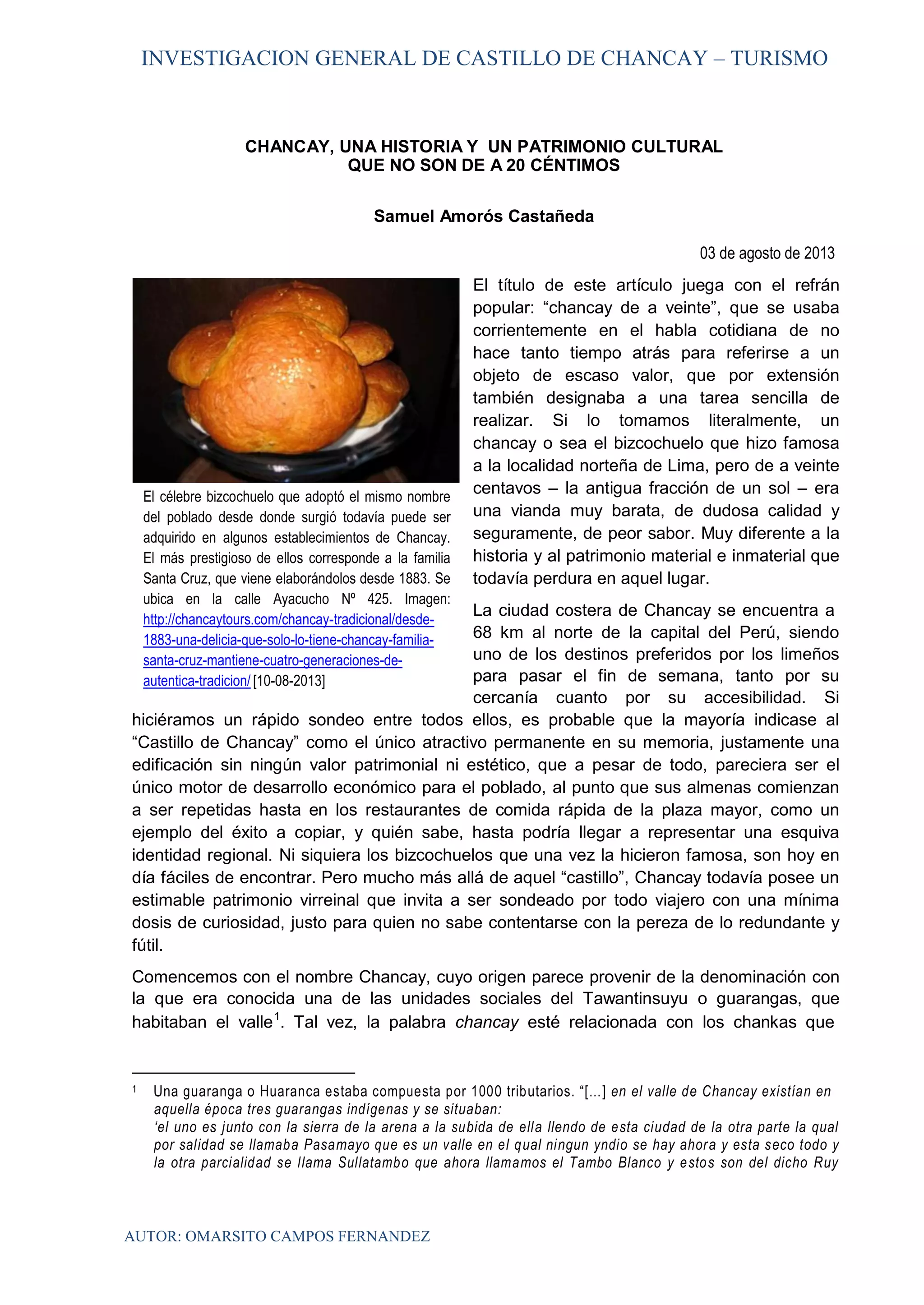 CASTILLO DE CHANCAY | PDF