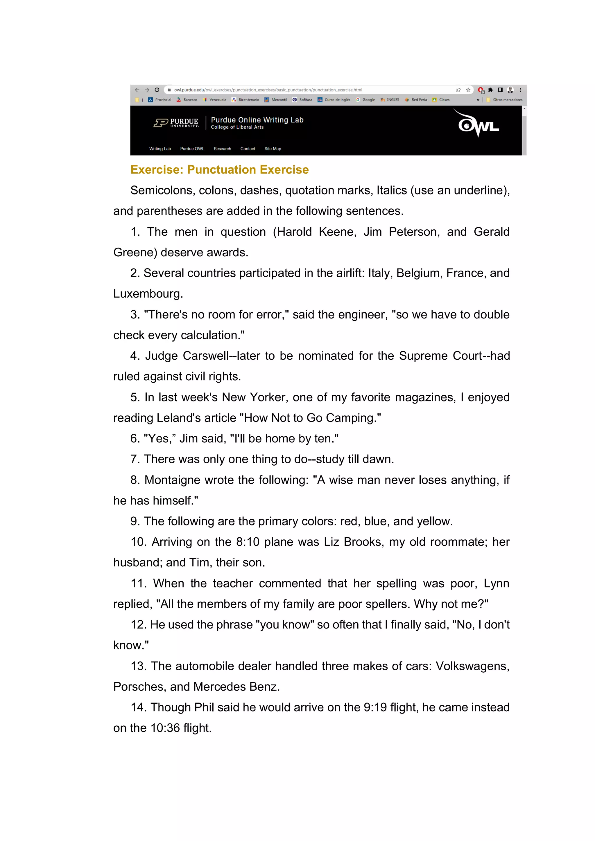 Punctuation and the Mechanics | PDF