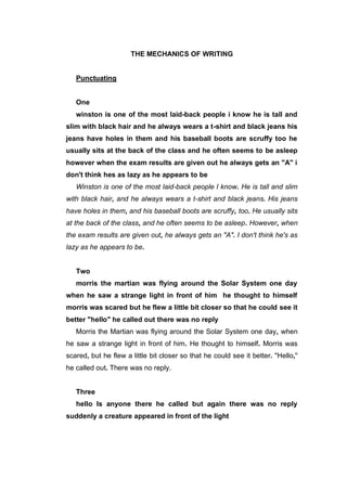 Punctuation and the Mechanics | PDF