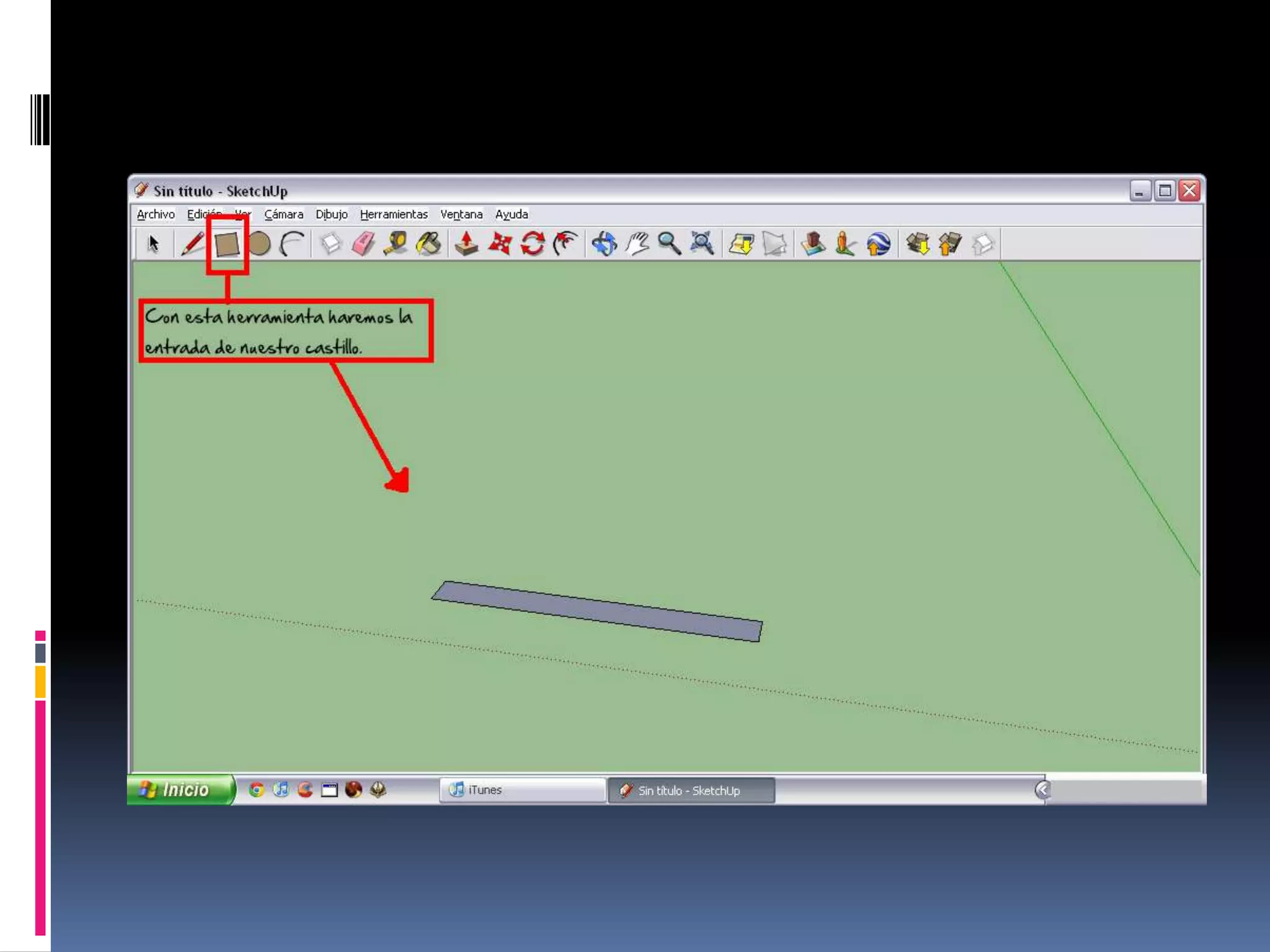 Castillo sencillo en google sketchup | PPTX