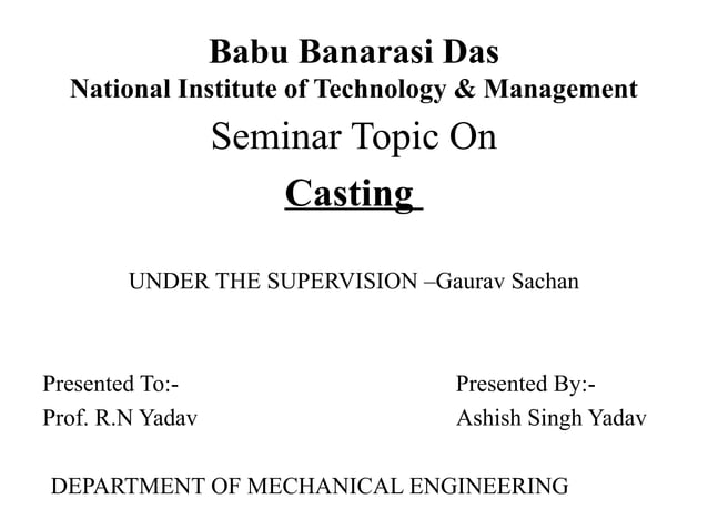 Casting | PPT