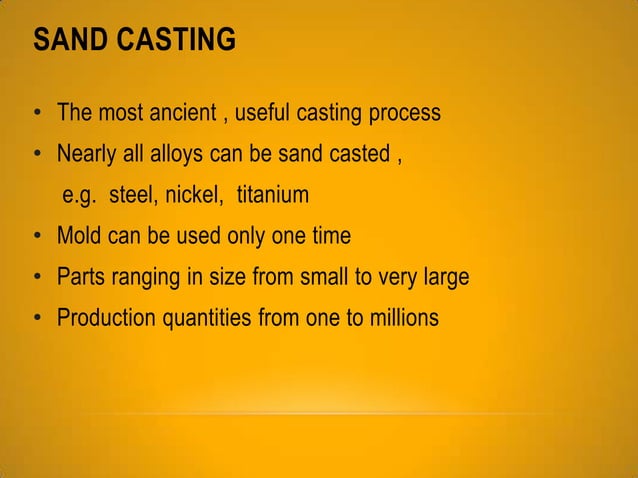 Casting & its types in metals | PPTX