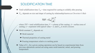 "Introduction to the Casting Process in Manufacturing" | PPT