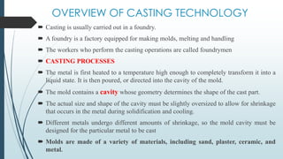 "Introduction to the Casting Process in Manufacturing" | PDF