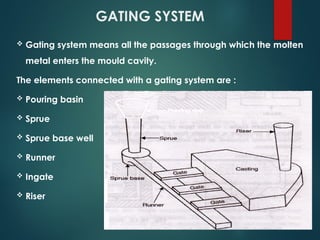 Casting Process; pattern and types; Gating System | PPT