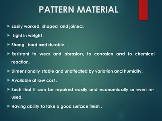 Casting Process; pattern and types; Gating System | PPT