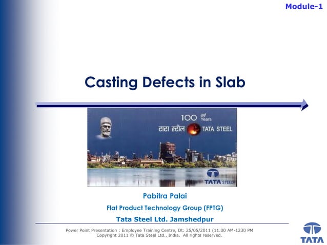 Casting-Defect-inSlab continuous casting.pdf | Chemistry | Science