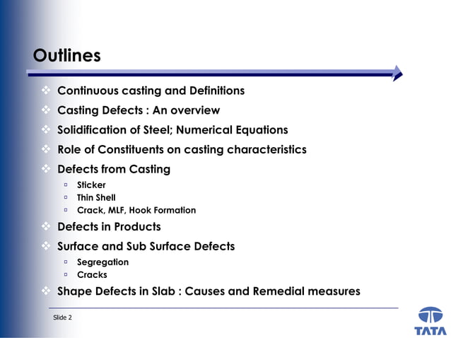 Casting-Defect-inSlab continuous casting.pdf | Chemistry | Science