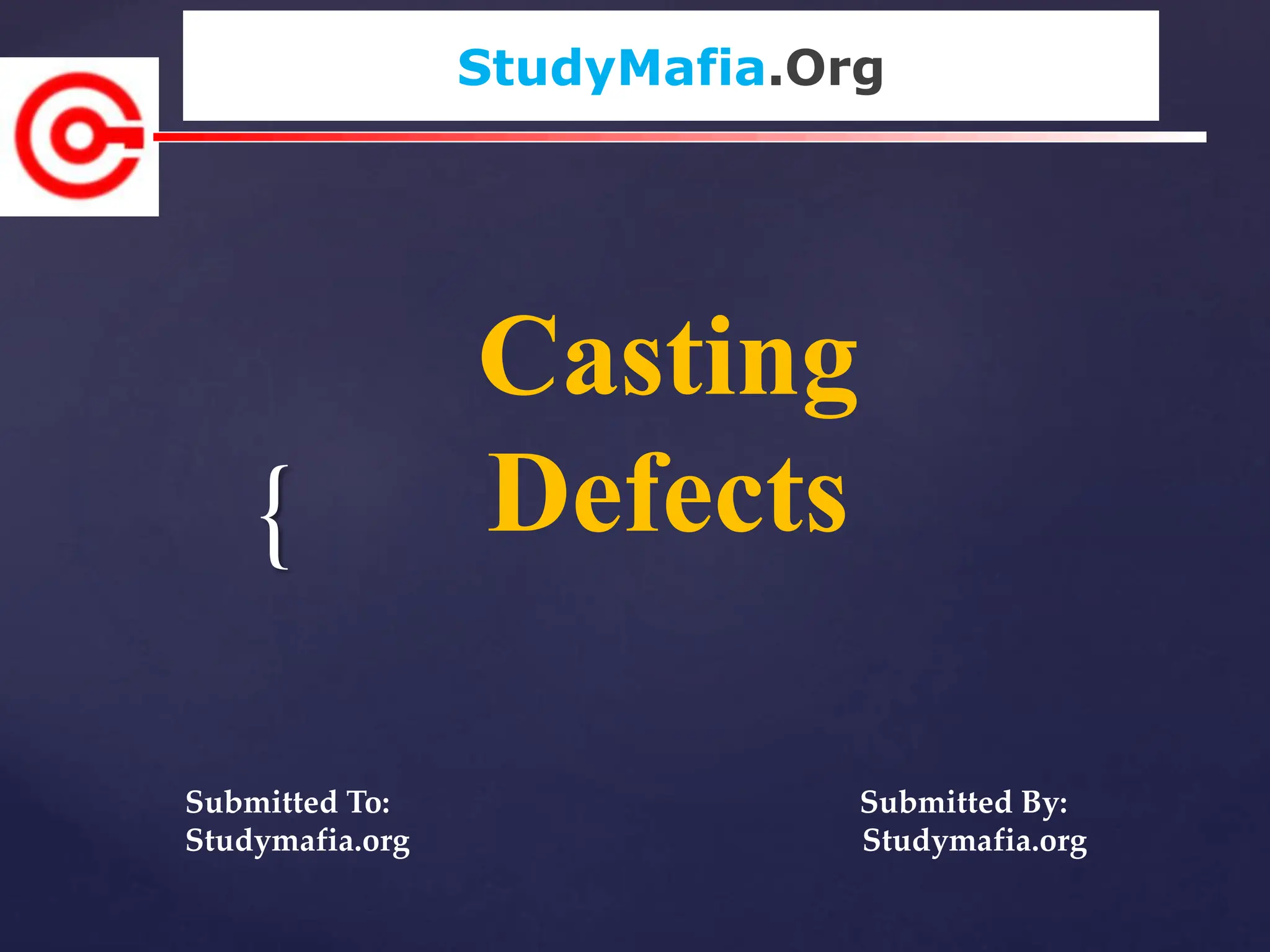 Casting Defects Ppt Pptx Casting Defects Casting Defects Casting