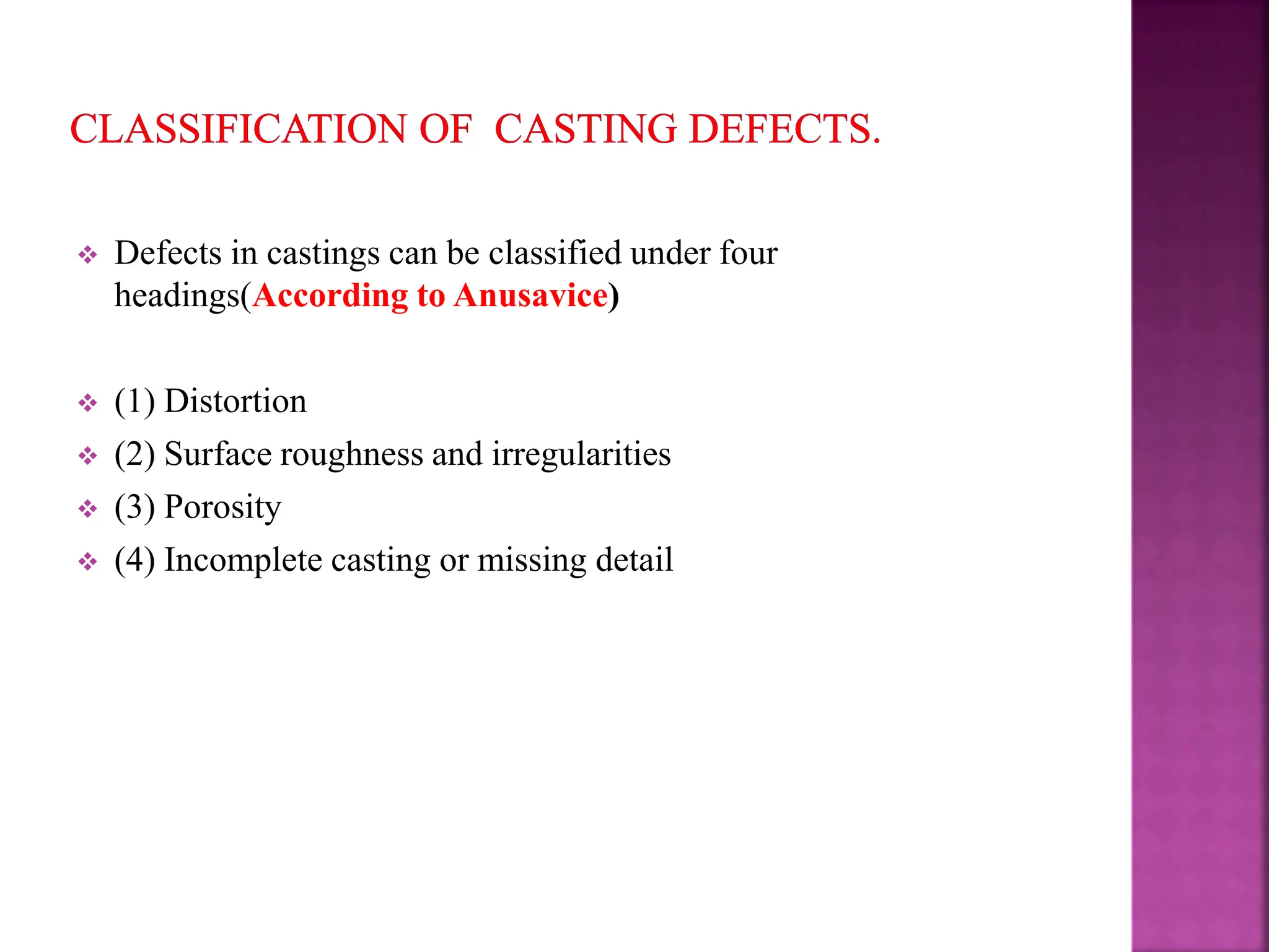 Casting-Defects-Ppt.pptx | Candle and Soap Making | Arts and Crafts