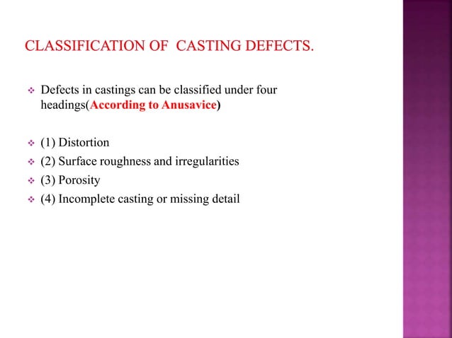 Casting-Defects-Ppt.pptx | Candle and Soap Making | Arts and Crafts