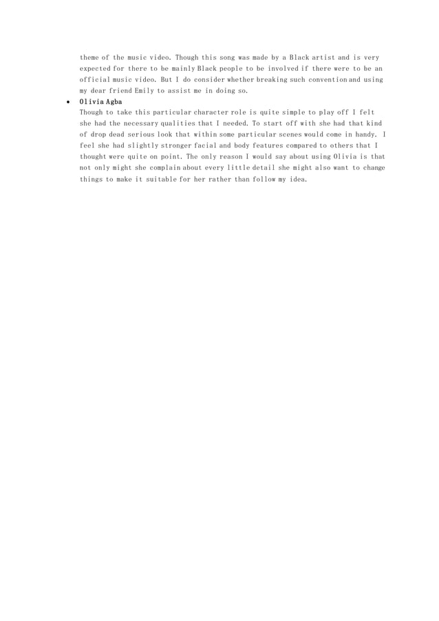 Casting & auditions | DOCX | Video Production | Content Production