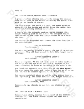 'Casting Call' Short Film Screenplay James Ehle | PDF