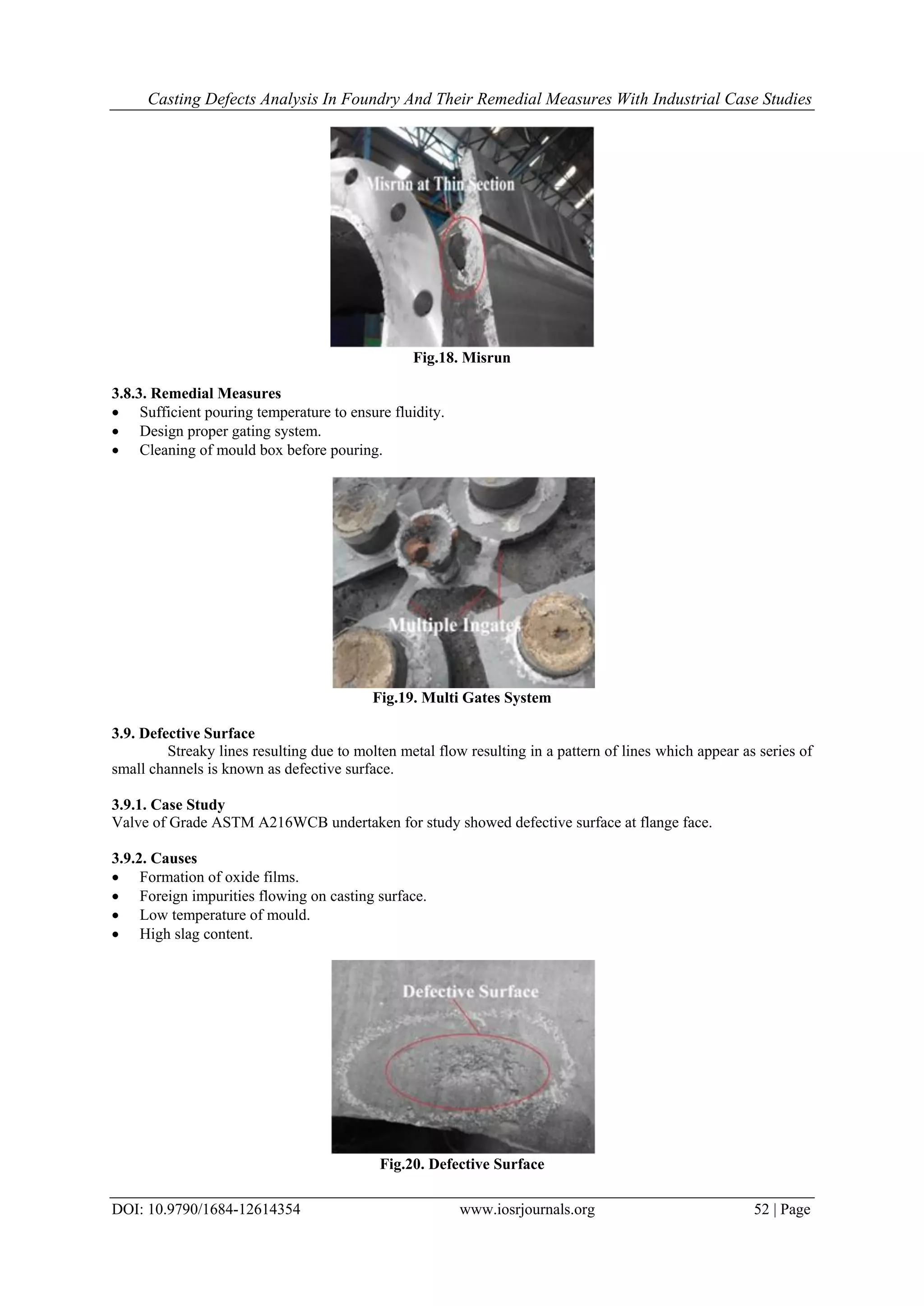 Casting Defects Analysis in Foundry and Their Remedial Measures with ...