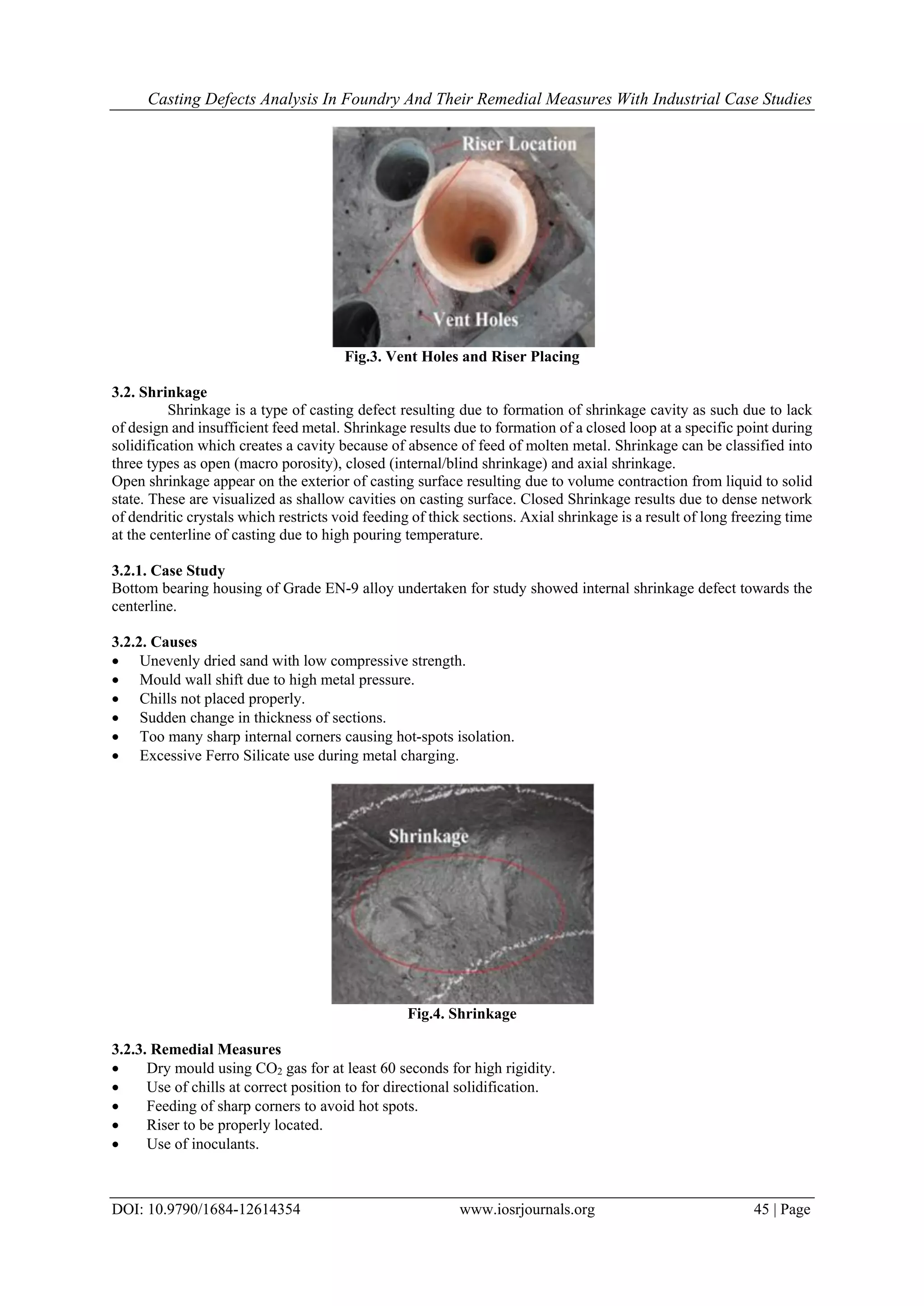 Casting Defects Analysis in Foundry and Their Remedial Measures with ...
