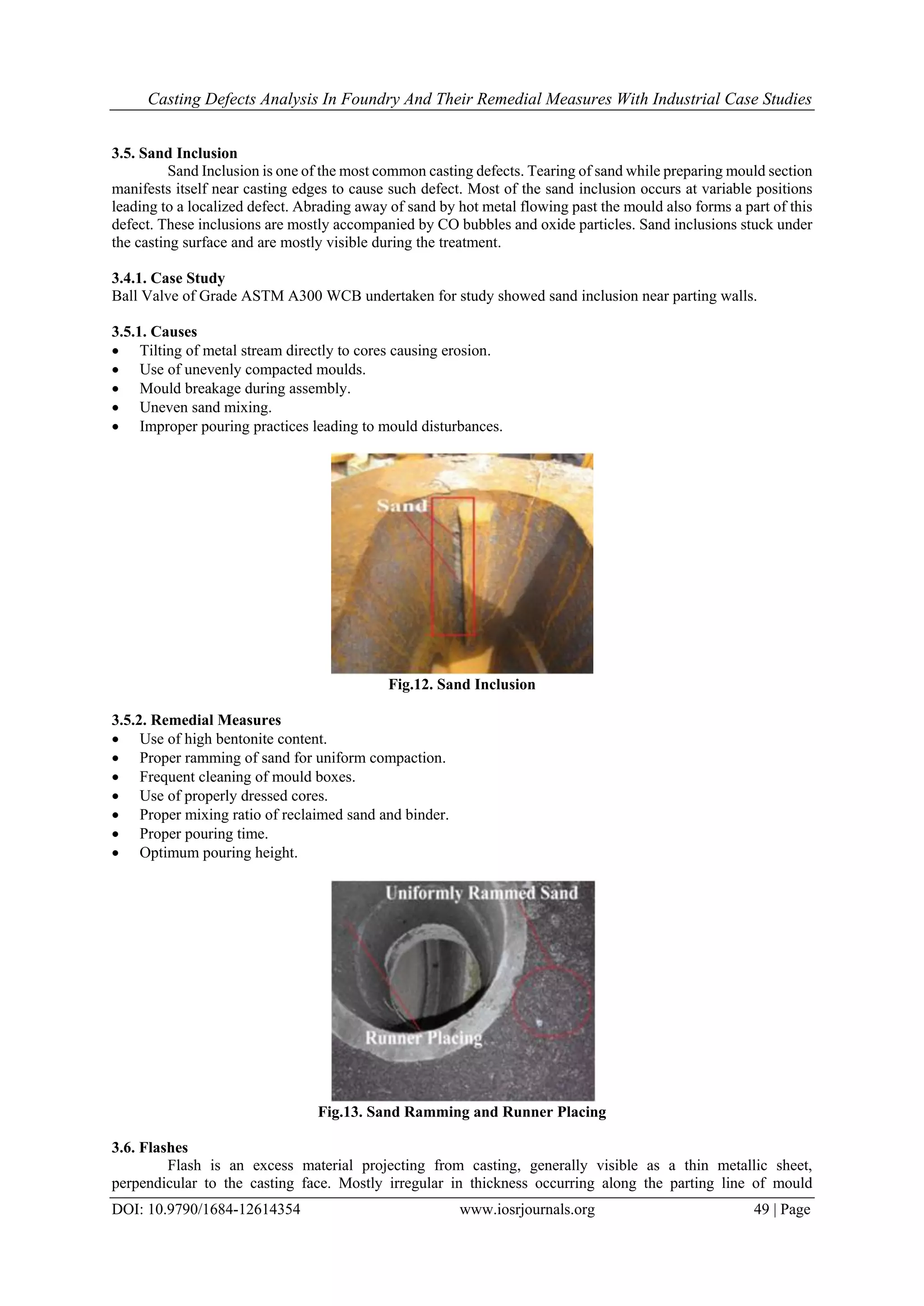 Casting Defects Analysis in Foundry and Their Remedial Measures with ...