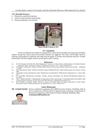 Casting Defects Analysis in Foundry and Their Remedial Measures with Industrial Case Studies | PDF
