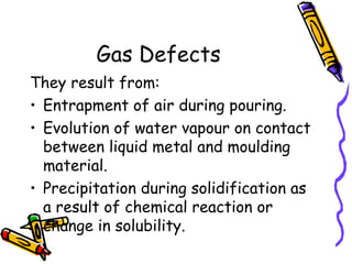 Casting defects by yaser elkelawy | PPT