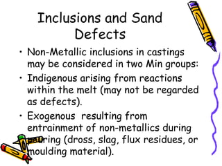 Casting defects by yaser elkelawy | PPT