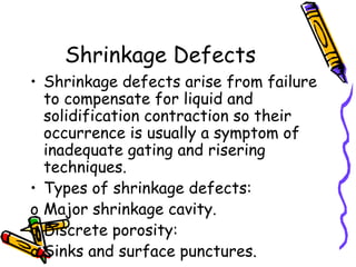 Casting defects by yaser elkelawy | PPT