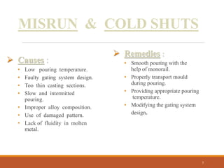 Casting defects | PPTX | Chemistry | Science
