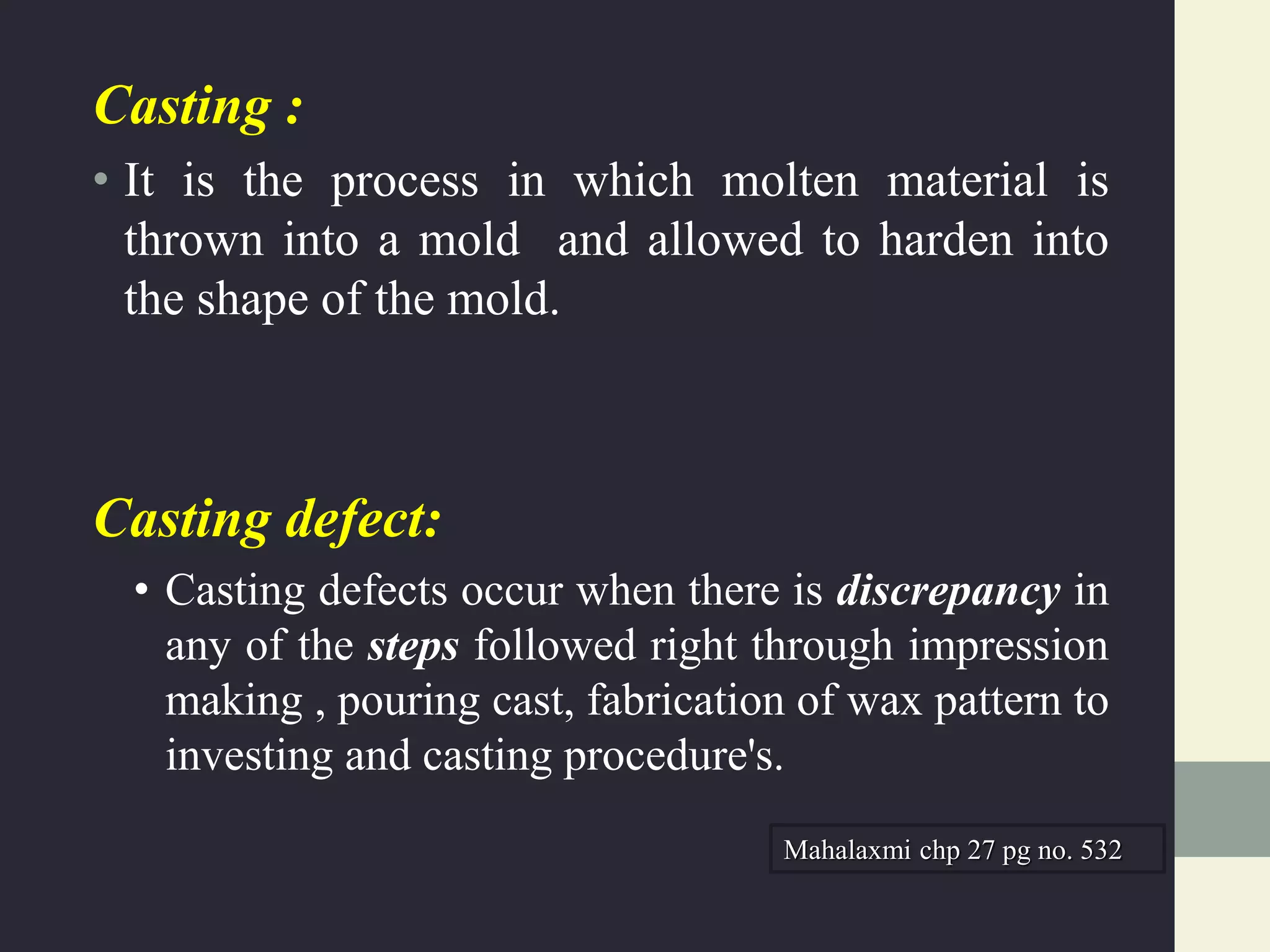 Casting defects | PPTX