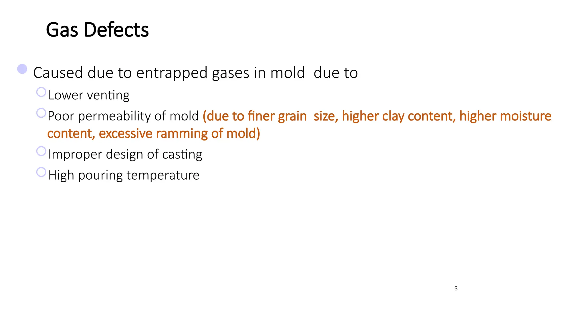 CASTING DEFECTS casting defect is an undesirable irregularity in the ...