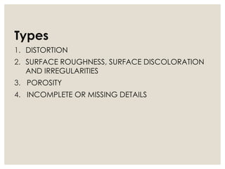 Casting defects & prevention in Endodontics | PPTX