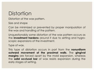 Casting defects & prevention in Endodontics | PPTX