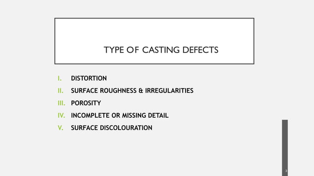 CASTING DEFECTS PRESENTATION IN DENTAL MATERIALS | PPT