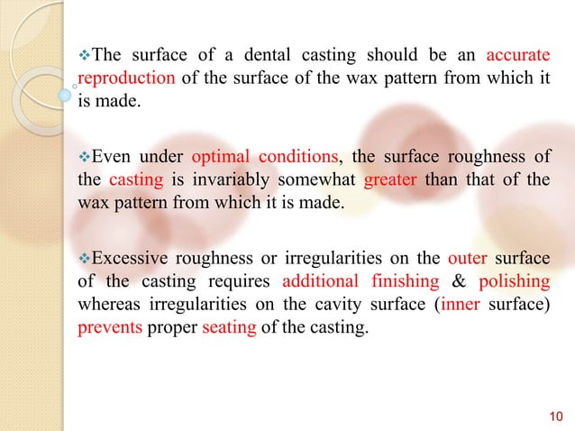 Casting defects in dentistry | PPTX | Candle and Soap Making | Arts and ...