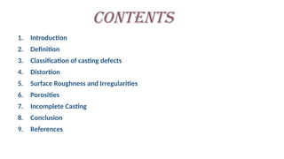 CASTING DEFECTS sjjsjsjsjskkskkkkjjhsjhsjsj | PPTX