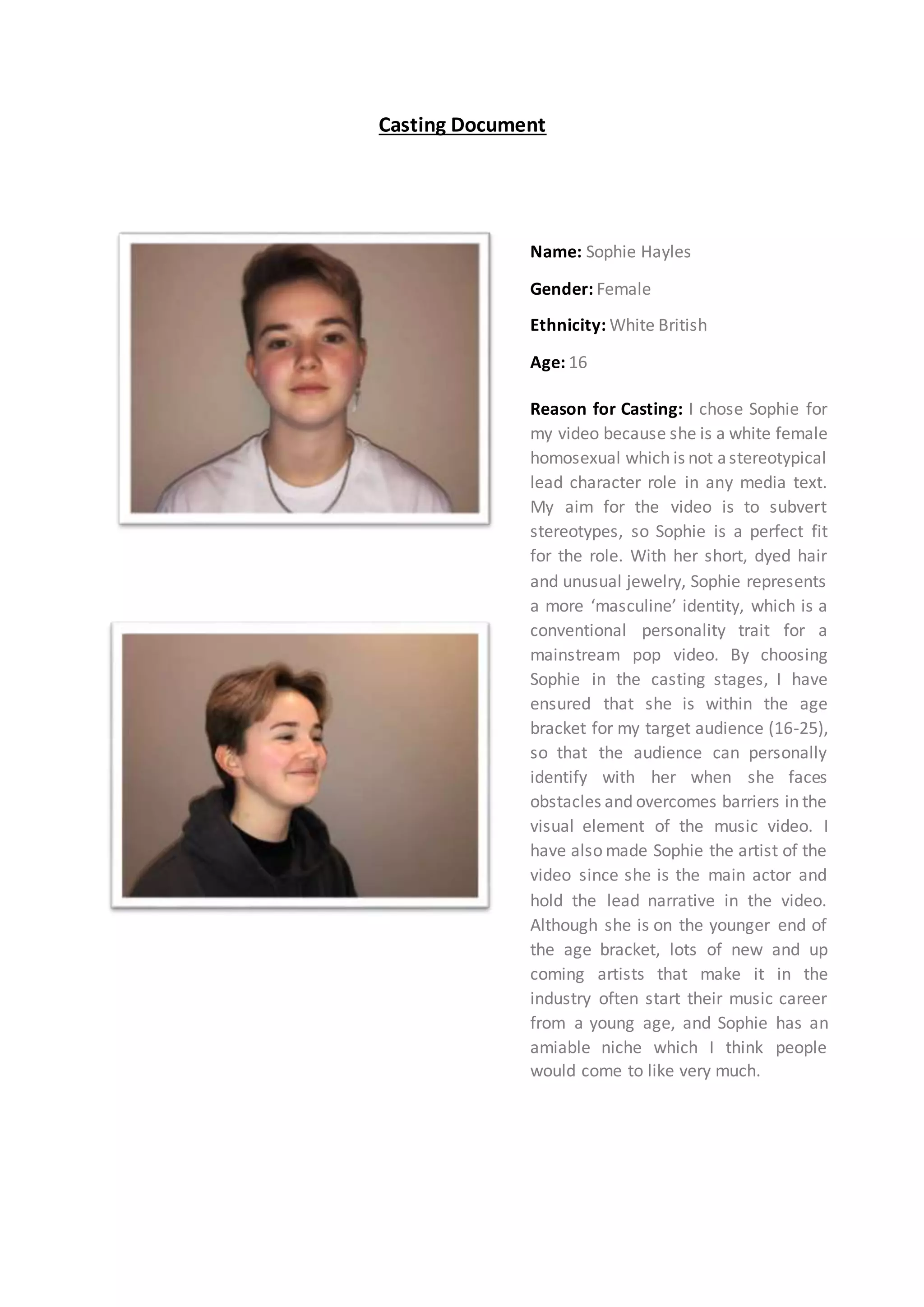 Casting document | DOCX