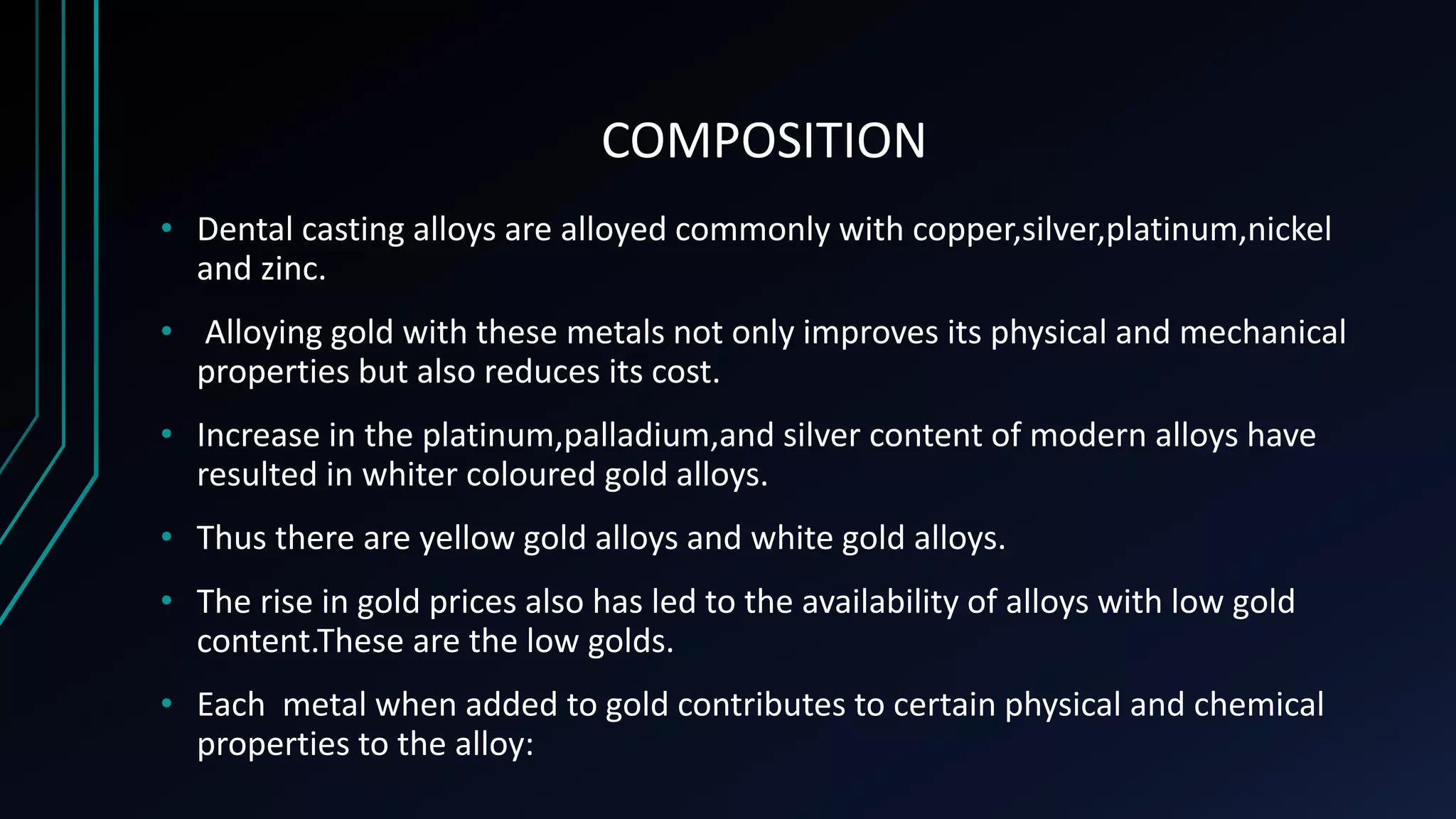 Casting gold alloys | PPTX