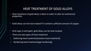 Casting gold alloys | PPTX