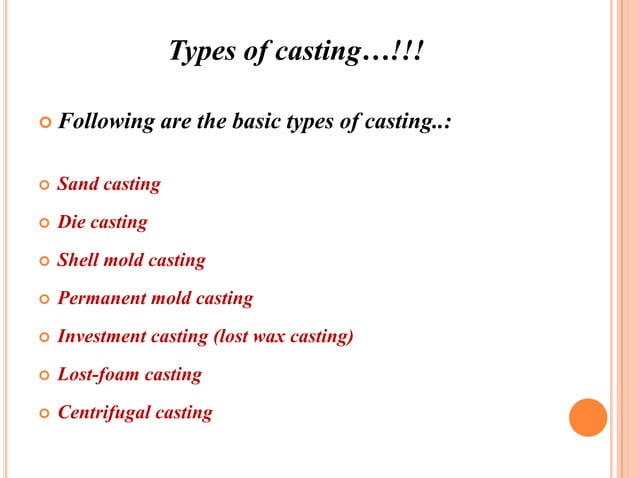 Casting and its types | PPTX