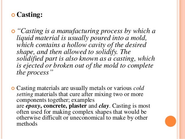 Casting and its types