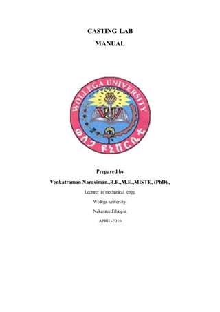 Casting lab manual | DOCX