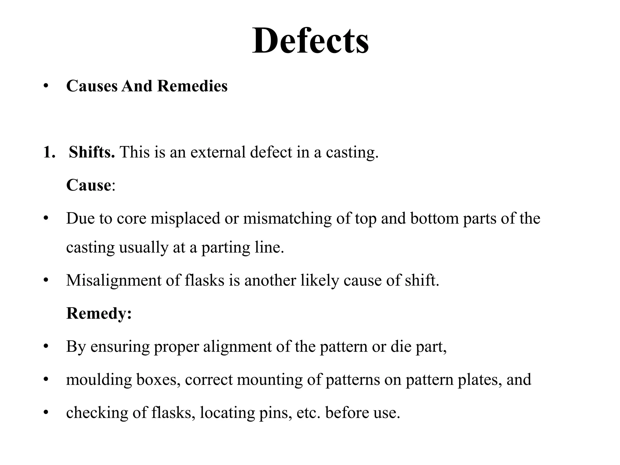 Casting Processes and Defects | PPTX