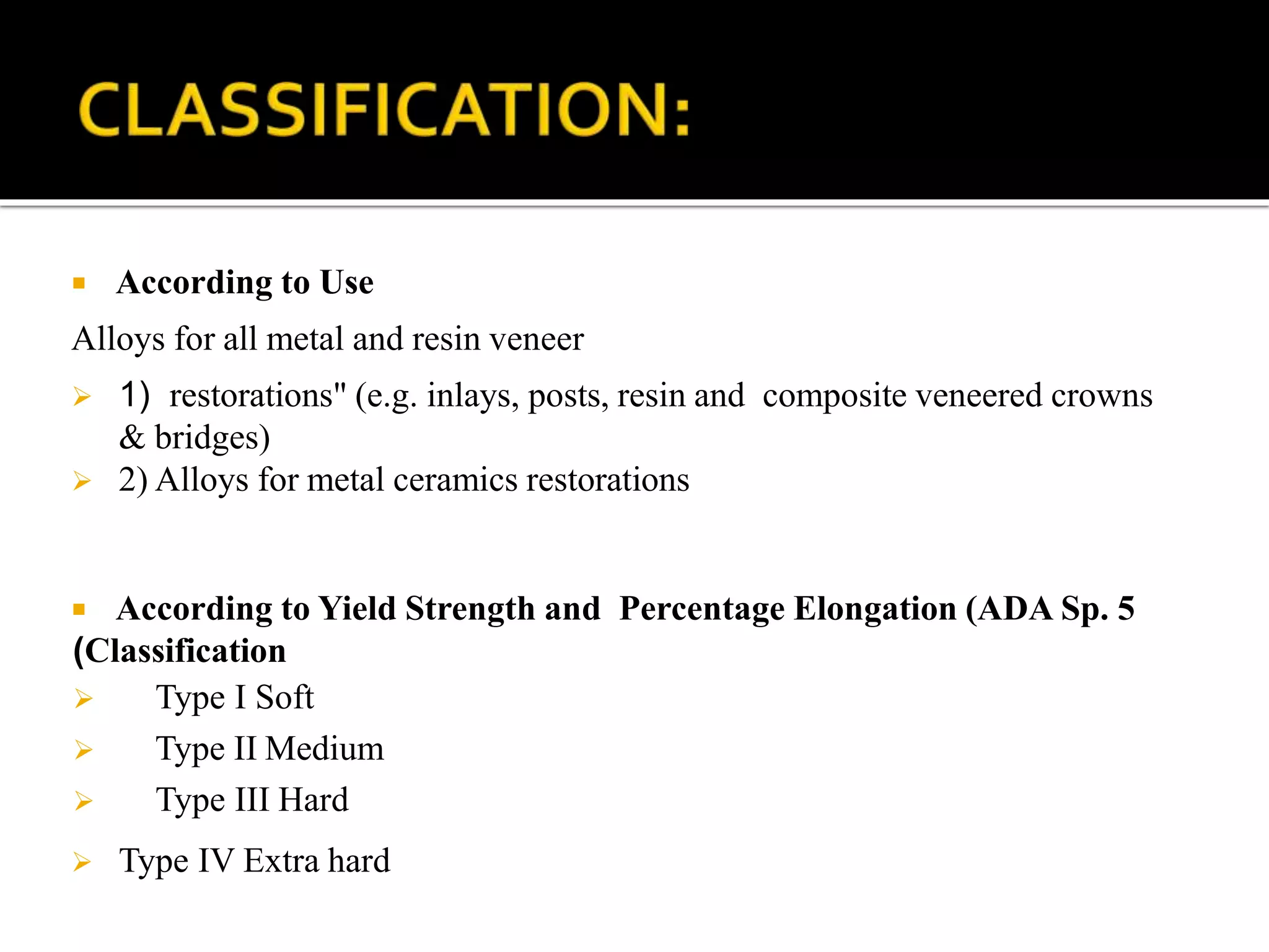 Dental Casting alloys | PPTX