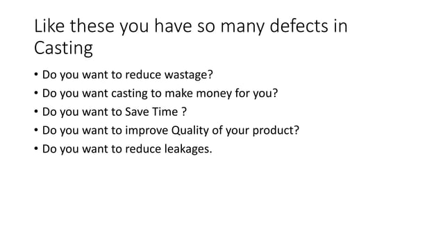 Casting problems | PPT