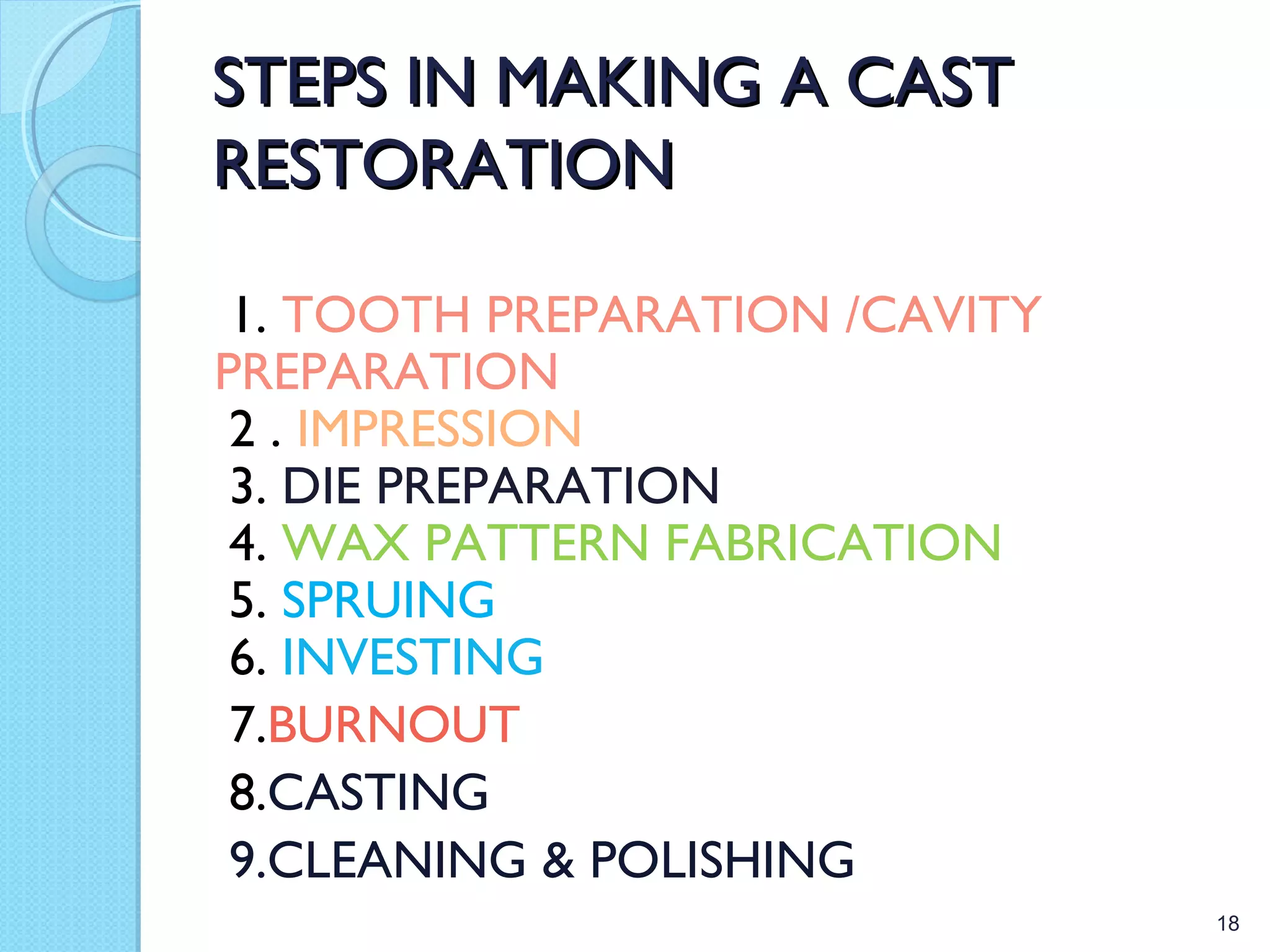 Casting procedures in dentistry | PPT