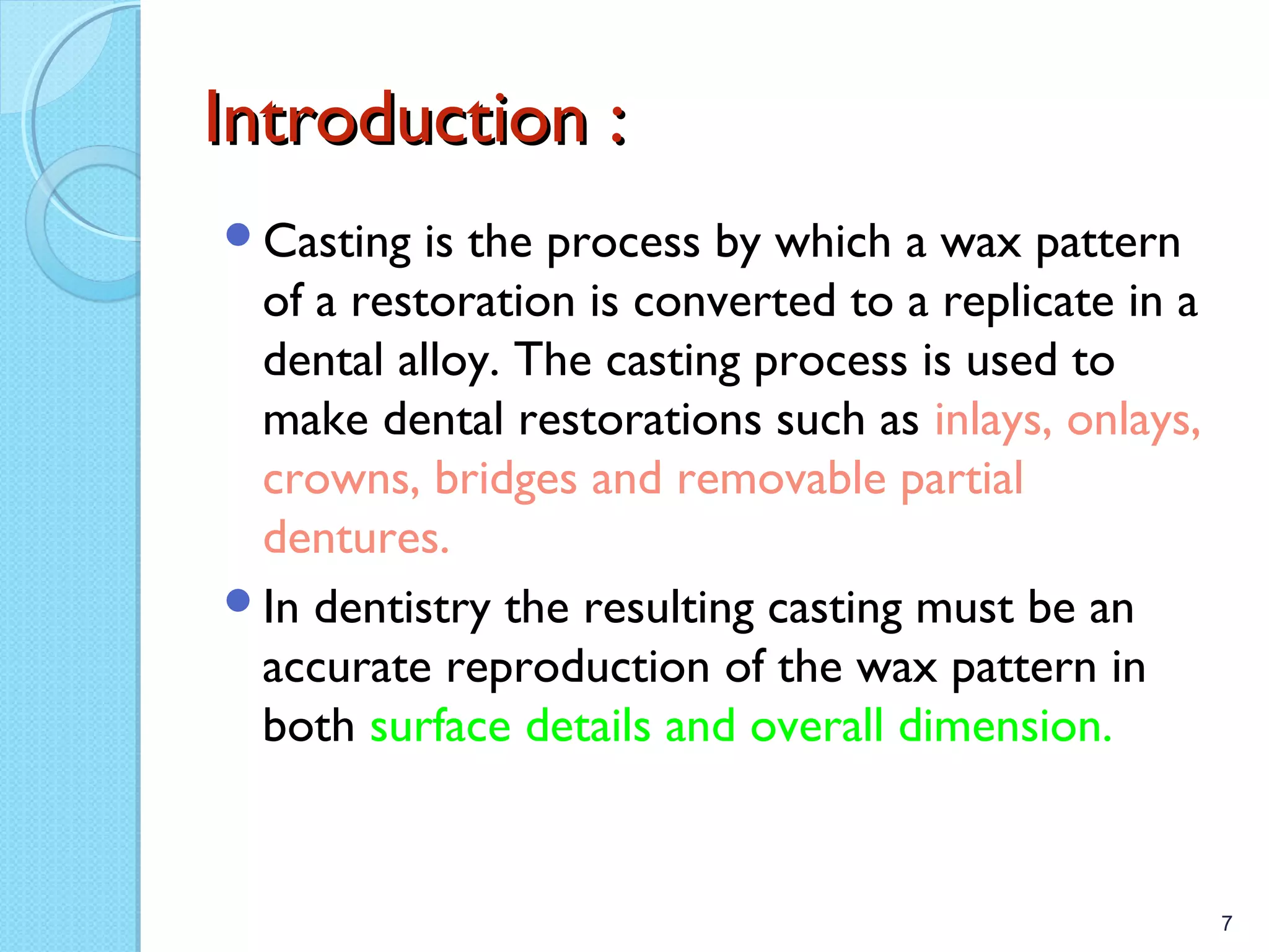 Casting procedures in dentistry | PPT