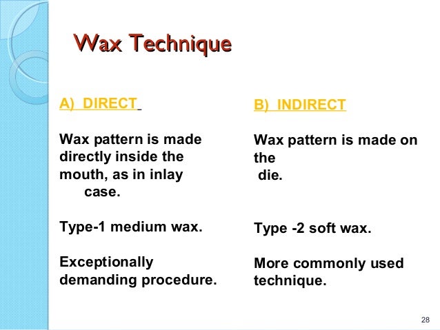 Casting procedures in dentistry