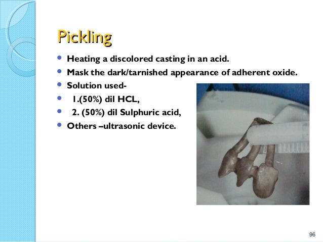 Casting procedures in dentistry