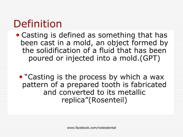 Casting procedure | PPTX