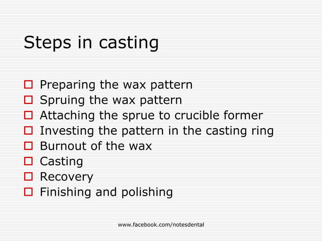 Casting procedure | PPTX