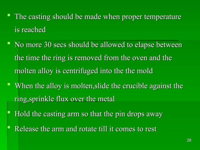 dental CASTING PROCEDURE CASTING PROCEDURE.PPT