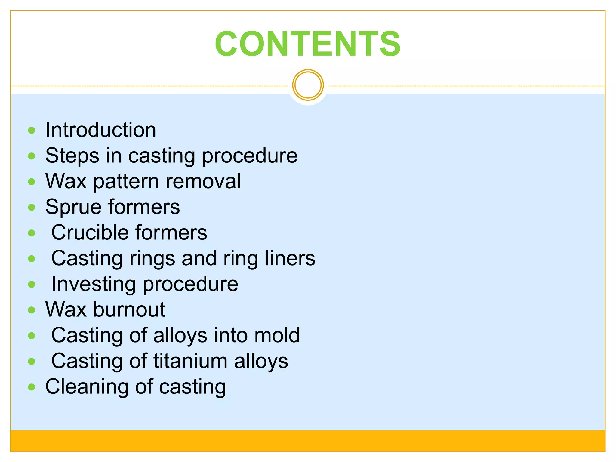 Casting procedures | PPTX