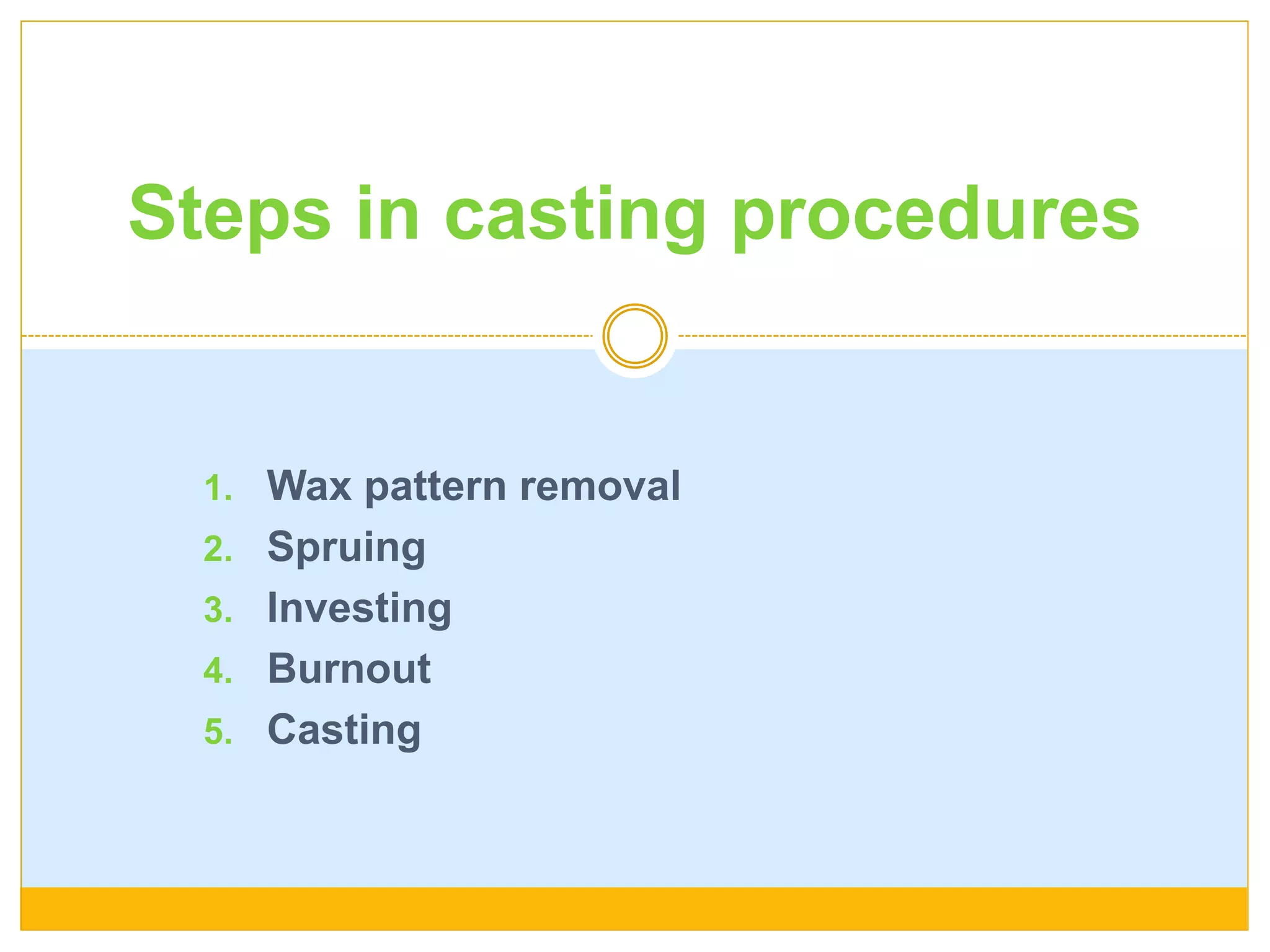 Casting procedures | PPTX